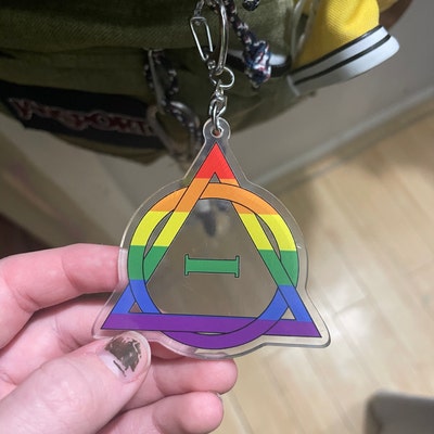 Therian Theta Delta Symbol Pride/lgbtq Double-sided Keychain - Etsy