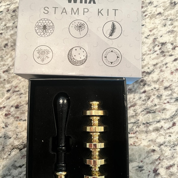 HOPPLER Wax Seal Stamp Kit for Sealing Wax Stamps With 6 Copper Wax ...