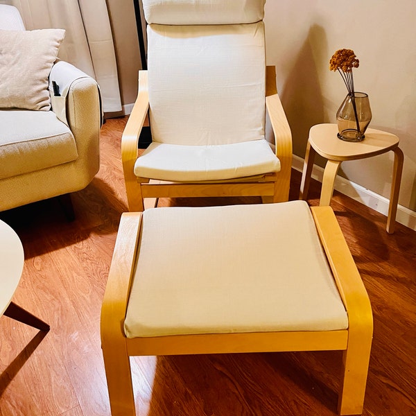 Poang Cover, Custom Made Covers to Fit Poang Chair or Ottoman/footstool ...
