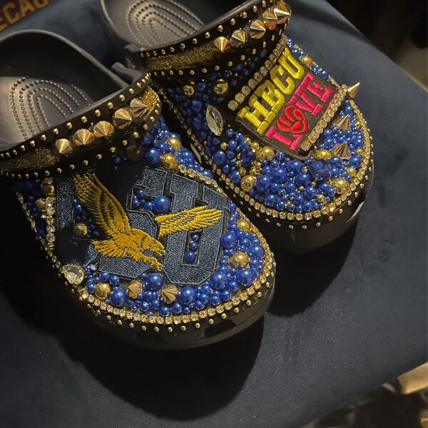 Custom Nursing Crocs, Clogs Bling Bedazzled Crocs - Etsy