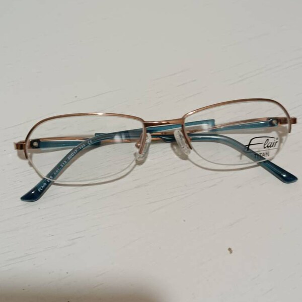 Orient 2188 Titanium Eyeglasses Vintage 90s Matte Gold Rectangle ...