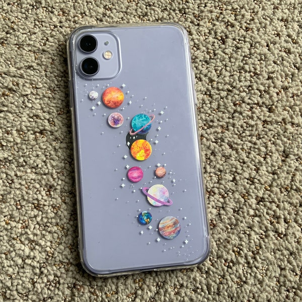 Galaxy Planets Phone Case Space Cover for iPhone 17 16e 15 14 13 Pro ...