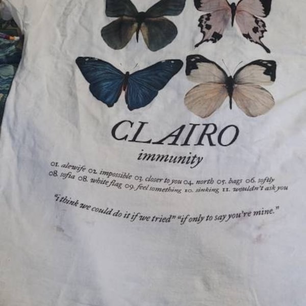 Clairo Unisex T-shirt - Immunity Album Tee - Music Merch for Gift ...