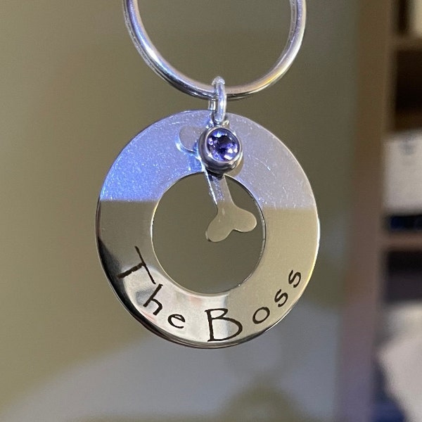 Your Name Custom Laser Engraved Stainless Steel Washer 30mm Charm EB28E ...