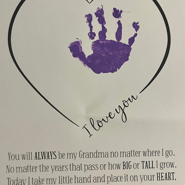 Grandma Gift, Gifts for Grandma From Grandkids, DIY Kid Craft ...