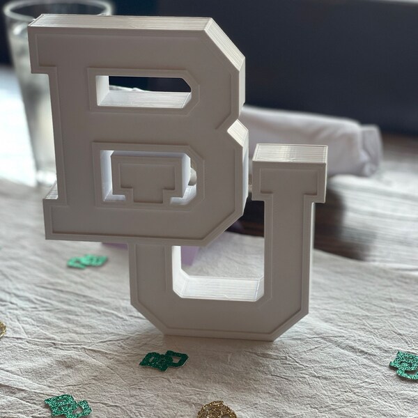 Baylor University BU Logo Block Letter Shelf Decor | 3D Printed - Etsy
