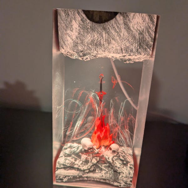 Resting Place in D.ark Sou.ls Night Light Bo.nfire Da.rk Soul Lamp, D ...