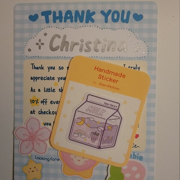 Milk Carton Sticker Starry Grape Milk Box Sticker Water Resistant ...