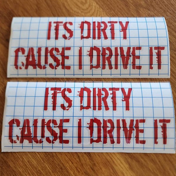 FREE SHIPPING Dirty Jeep Decal, Dirty Truck, Dirty Car, Offroad Girl ...
