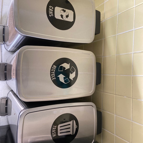 Trash Can Decals / Recycle Decals / Vinyl Decals / Recycle Sticker ...