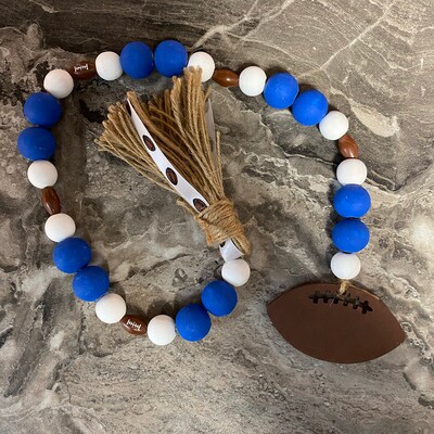 Football Wood Bead Garland - Etsy