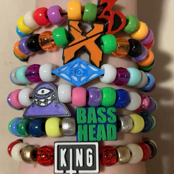 Tony Rick Perler Necklace Rick and Morty Perler Trippy Perler for EDM ...