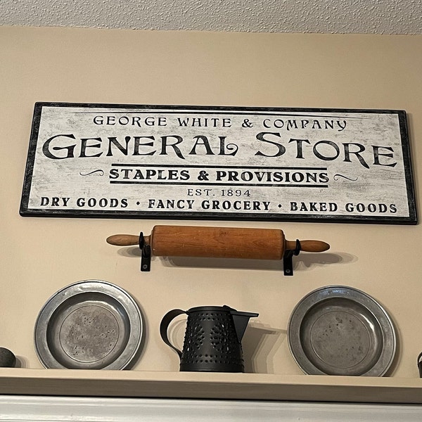 General Store Wood Sign - Handcrafted Rustic Wooden Decor - Etsy