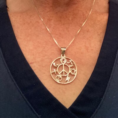 COEXIST Sterling Silver Pendant, COEXIST Pendant, COEXIST Necklace ...