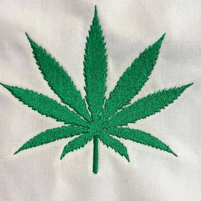 Marijuana Cannabis Leaf Embroidery Design in 2x2 3x3 4x4 and 5x7 Sizes ...