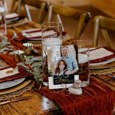 Set of 20 Large Wire Infinity Bow Table Number Holders, Black, Gold and ...