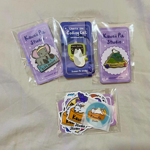 Coding Cat Cute Enamel Pin, Hello World Nerdy Gift, Cute Animal ...