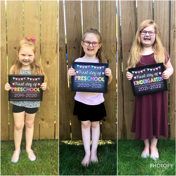 First Day and Last Day of Kindergarten Sign INSTANT DOWNLOAD Printable ...