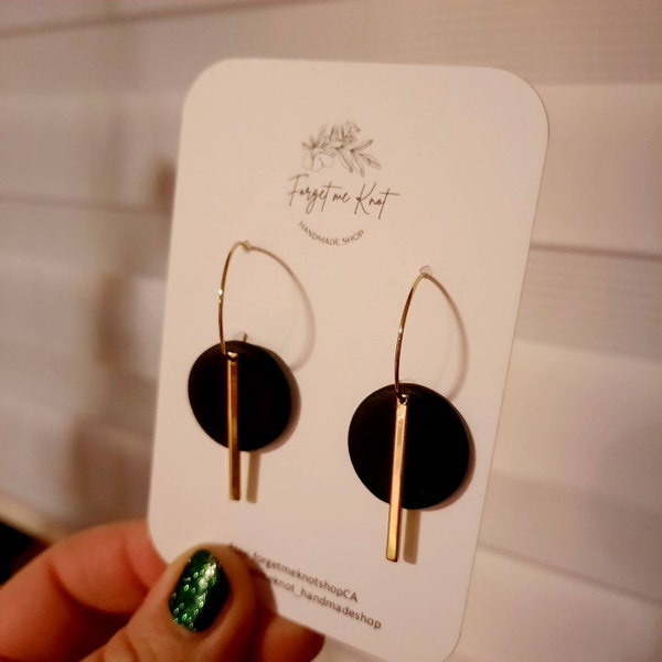 Chic Circle Handmade Polymer Clay Earrings - Etsy