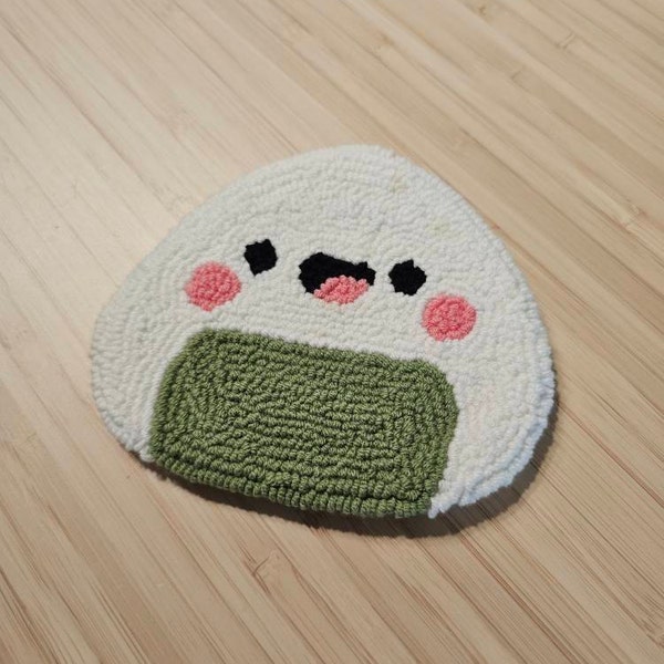 Punch Needle Coasters, Cute Mug Rug, Hand Tufted Mug Rug, Drink Coaster ...