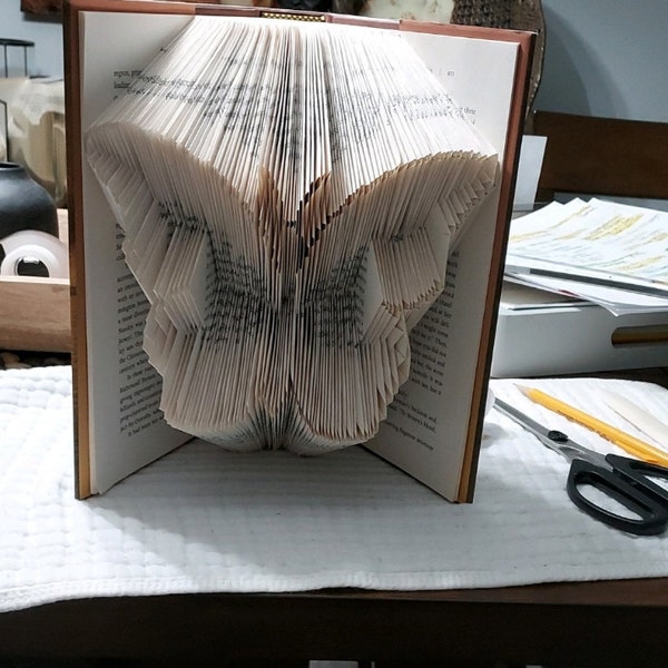 Book Folding Pattern Butterfly Pattern Book Fold Pattern Mark and ...