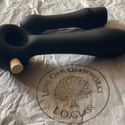 Glass Pipe, Tree Pipe, Black Glass Pipes, Black Sandblasted Bat Pipe ...
