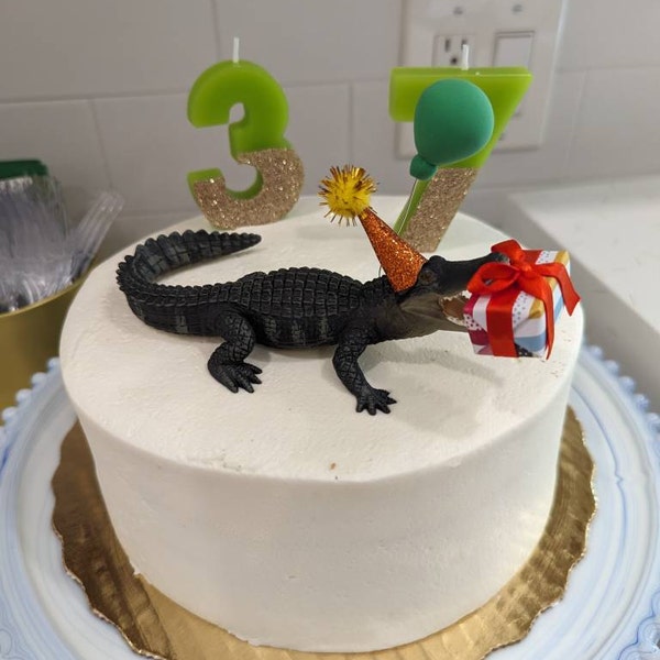 Alligator Cake Topper, Crocodile Cake Cake Topper, Birthday Party Cake ...