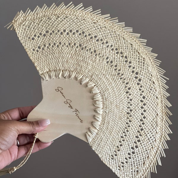 Palm Personalized Hand Fans / Wooden Fan / Traditional Mexican Wedding ...