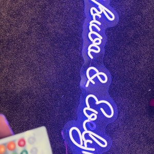 Initials Neon Sign Custom Neon Sign Wedding Neon Sign - Etsy