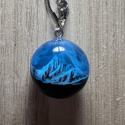 Wolf Pendant Wolf Accessory Resin Necklace Personalized Pendant Wood ...