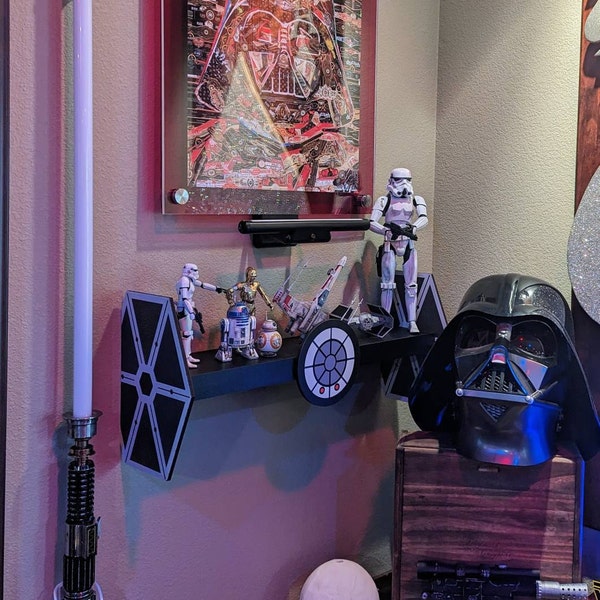 Tie Fighter Inspired Wall Shelf, Display Shelf, Star Wars Fan Gift ...