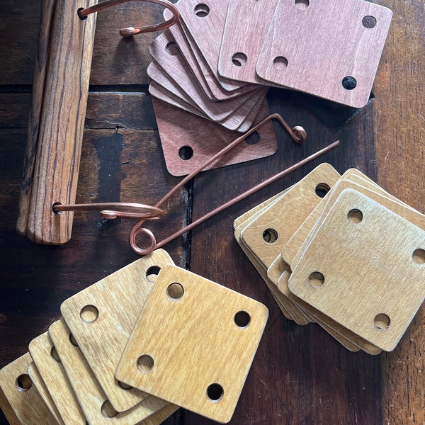 Weaving Tablets, 1,5 Mm Tablet Weaving Cards, Wooden Tablet Weaving ...