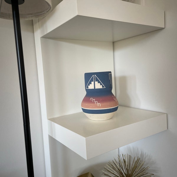 Vintage Glazed Pink Art Deco Vase / Handmade Ceramic Flower Vase ...