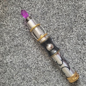 Steampunk Sonic Screwdriver Black & Yellow With Light and Sound. Light ...
