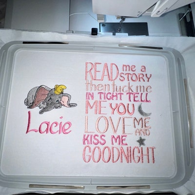 Reading Pillow Embroidery Design Read Me a Story Embroidery Design Tuck ...