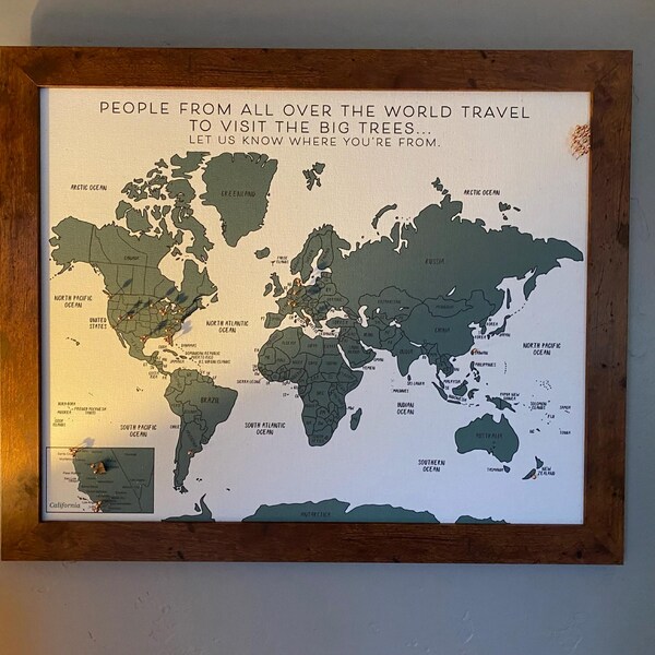 DIY Kit Push Pin Map, US Map With Push Pins, Travel Map Tracker, United ...