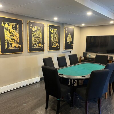 AKQJ of Clubs Playing Cards Poster or Canvas Wall Art, Casino Poker ...