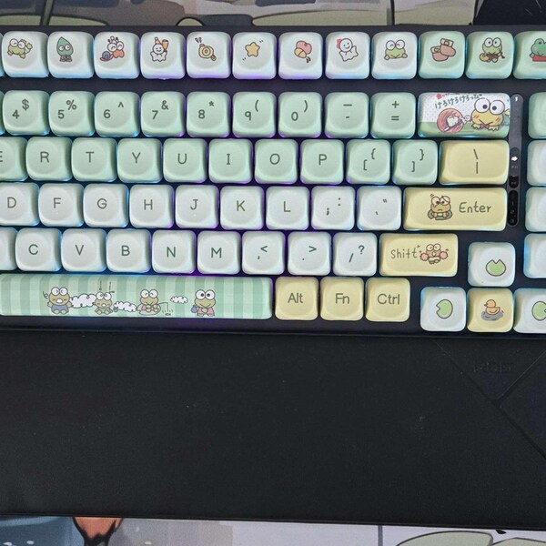 GREEN FROG Keycaps | Custom Keycaps Set | Artisan Keycaps PBT | Cherry ...