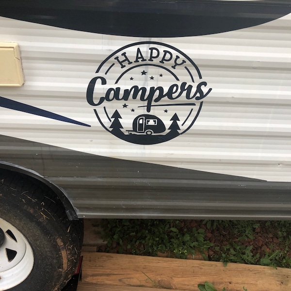 HAPPY Campers,travel Trailer,camper Decal,vehicle Decals,rv Decal,truck ...