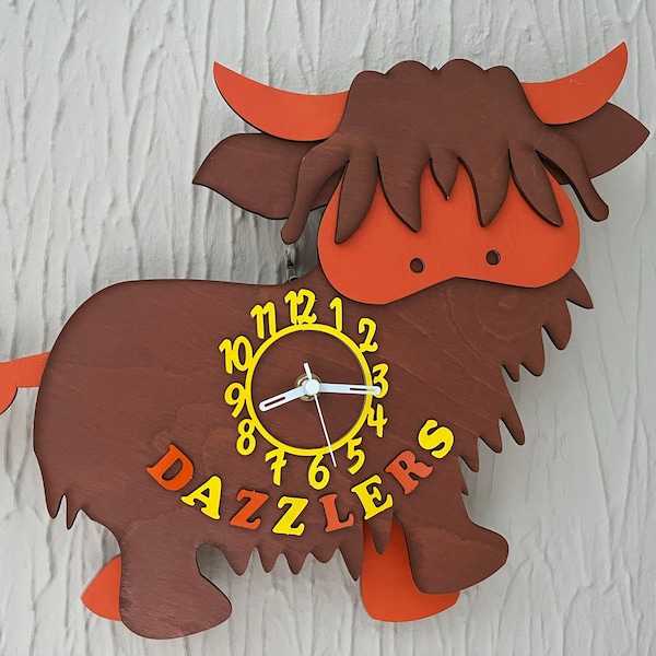 Red Train Personalised Wooden Pendulum Children's Wall Clock - Etsy