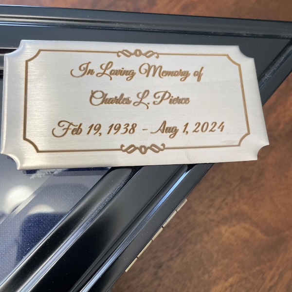 Engraved Name Plate Personalized Memorial Plaques for Doors Urns Solid ...