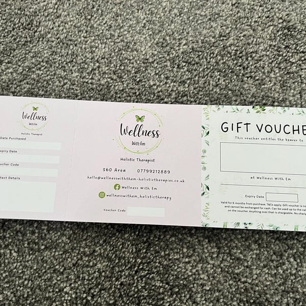 Custom Gift Vouchers, Business Gift Vouchers, Customisable Gift Voucher ...