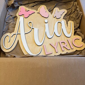 Butterfly Name Sign, Nursery Name Sign, Butterfly Nursery Decor, Name ...