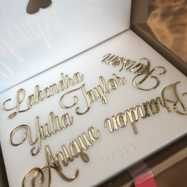 Personalized Laser-cut Table Names for Wedding Parties | Custom Seating ...