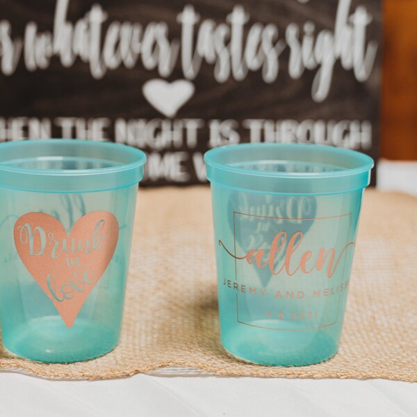 Monogrammed Color Changing Cups, Custom Wedding Favor Cups, Let the ...