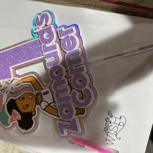 Asha 3D Personalized Cake Topper Perfect for Themed Parties - Etsy