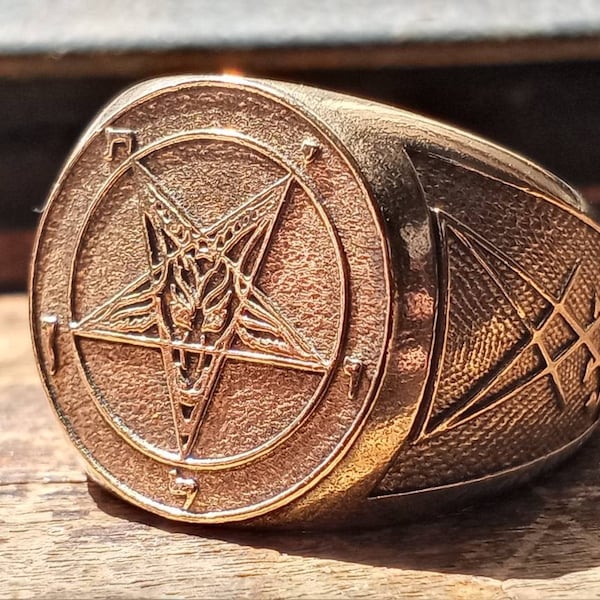 Baphomet Sigil Ring Demon Goth Occult Satanic Jewelry - Etsy