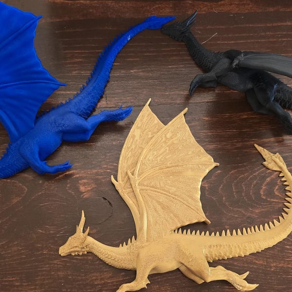 Dragon Bookends – Hand Painted Fantasy Home Decor, Mythical Bookshelf ...