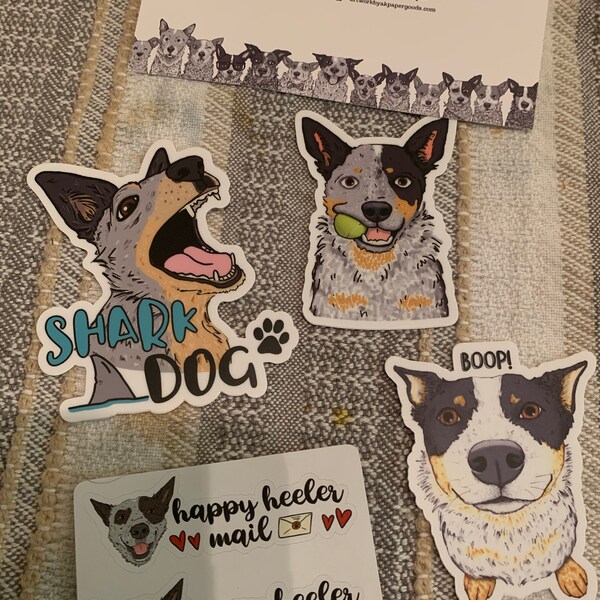 WEATHERPROOF Cattle Dogs, Blue Heeler, 3-inch Vinyl Decal Sticker "play ...