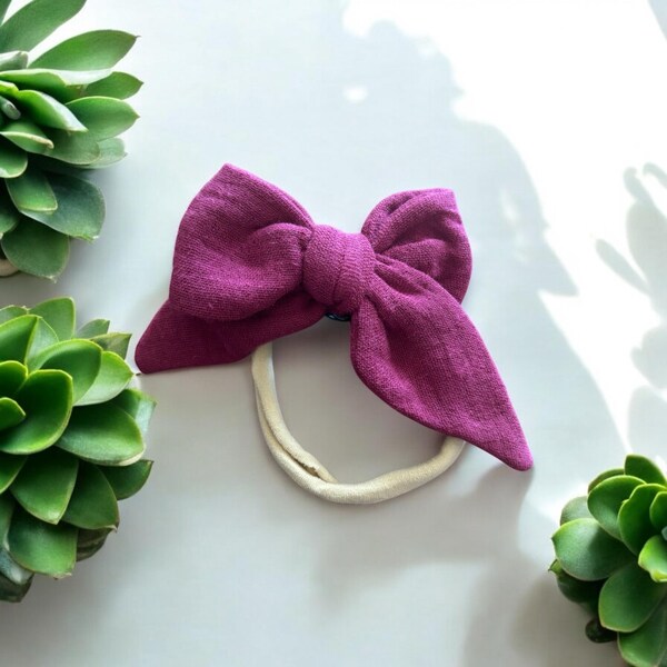 Candy Pink - Set of 3 - Bow Strips - 3-4" Bows - Double Gauze - DIY ...